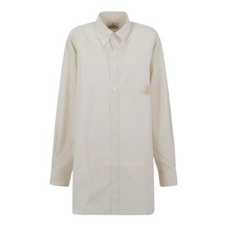 Vivienne Westwood Femme, Blouses et Chemises, Blanc, Taille: 40 FR Chemise oversize en coton