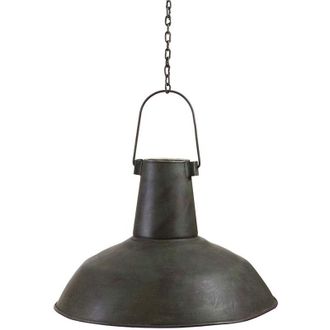Biscottini International Biscottini - H&auml;ngeleuchte Industrial nicht elektrifiziert aus Eisen mit antikiertem gr&uuml;nem Finish L50xPR50xH30 cm