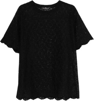 Ermanno Scervino Top mit Spitze - Schwarz