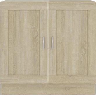 Generic B&uuml;cherschrank mit 2 T&uuml;ren, Moderner Aufbewahrungsschrank aus Holzwerkstoff, Freistehendes B&uuml;cherregal f&uuml;r Wohnzimmer, Heimb&uuml;ro und Arbeitszimmer (Sono