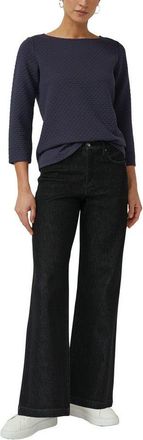 s.Oliver Black Label Sweatshirt im Relaxed Fit mit U-Boot-Ausschnitt