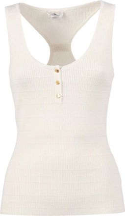 Elisabetta Franchi Femme, Tops, Blanc, Taille: 40 FR Top