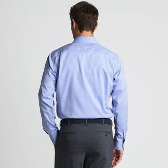 Lands End CLASSIC FIT. Klassik-Kragen. Bügelleichtes Pinpointhemd, Herren, Größe:42 84 regular, Blau, Baumwolle, by Lands End