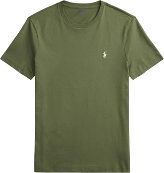 Polo Ralph Lauren Homme, Tops, Vert, Taille: 2XL Custom Slim Fit Jersey Crewneck T-Shirt
