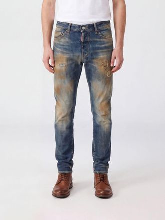 Dsquared2 Jean skinny Teddy slim fit en denim de coton &agrave; effet us&eacute;