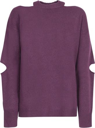Federica Tosi Femme, Pulls, Violet, Taille: 38 FR Pull en m&eacute;lange de cachemire