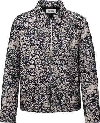 Drykorn Leichte Zip-Jacke mit Kreppstruktur und Umlegekragen in