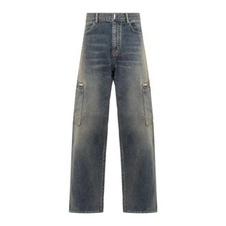 Givenchy Weite Denim Lange Jeans - - Jeans - Herren - Blau - W34