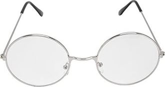 Generic Lunettes &agrave; Verres Transparents &eacute;l&eacute;gantes, Monture M&eacute;tallique R&eacute;tro, D&eacute;coration pour les Amoureux de la Mode, Design Repose-nez en Silicone (SILVER)