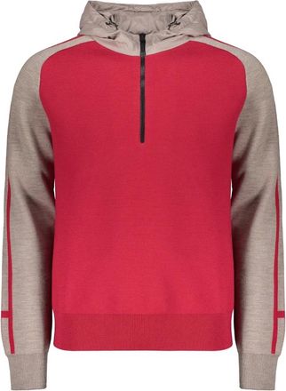 Herno Homme, Pulls, Rouge, Taille: L Sweat &agrave; capuche tricot&eacute; avec zip