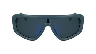 Calvin Klein Jeans CKJ25605S Lunettes de soleil unisexe pour adulte - Bleu mat avec verres miroir gris uni, Bleu mat, taille unique