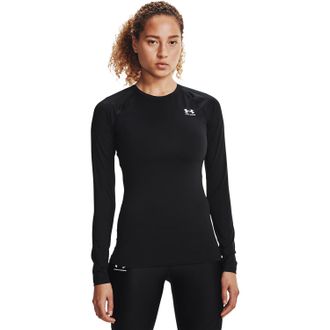 Under Armour HG Authentics Comp LS T-Shirt D schwarzweiss, XL Damen