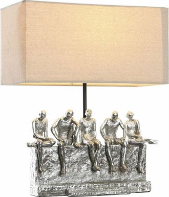 DKD Home Decor Tischlampe in Metallharz 36x21.5x43 Personen Metallharz Multicolor -Farbmaterial Familienfamilie Tischlampen Details