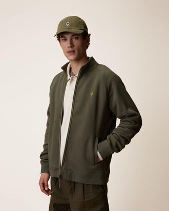 Faguo Sweat zipp&eacute; kaki