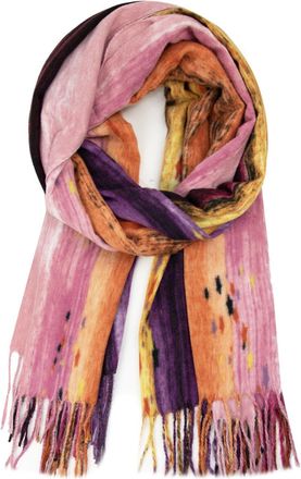 Glamexx24 Damen Schal XXL Kuscheliger Winter Schal mit Fransen Warmer Farbiger Poncho Schal Oversized Deckenschal