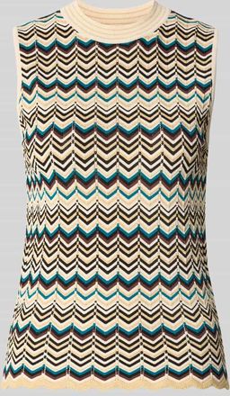 Zero Stricktop aus Viskose-Mix mit Rundhalsausschnitt