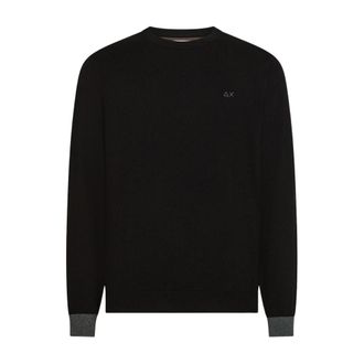 Sun 68 Rundhals-Strickpullover - - Knitwear - Herren - Schwarzk - XL