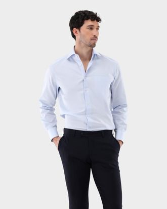 van Laack Twill-Hemd b&uuml;gelfrei mit Haifischkragen