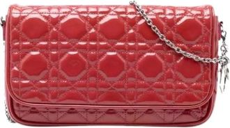 Dior Portefeuille sur cha&icirc;ne Pre-owned - Femme - Pre-owned - Rouge - Taille: ONE Size