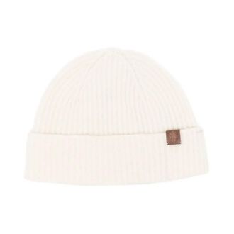 Eleventy Cashmere/Silk Beanie - Homme - Accessoires - Blanc - Taille: ONE Size