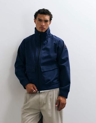 Napapijri Jacke mit durchgehendem Rei&szlig;verschluss in Marineblau