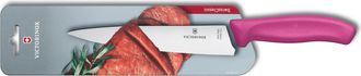 Victorinox by Swiss Army Swiss Classic, Profi Tranchiermesser, Extra Scharfe Klinge, gerader Schliff, 19 cm, Kunststoffgriff, Rostfreier Stahl, pink