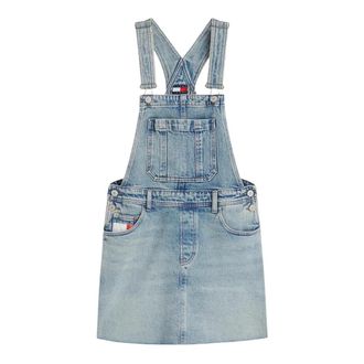Tommy Jeans Femme, Robes, Bleu, Taille: 40 FR Robe salopette en jean