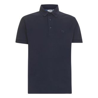 Etro Blaues Poloshirt mit gesticktem Logo - - Tops - Herren - Blau - S