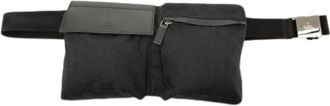 Gucci Sac banane en toile Pre-owned - unisex - Pre-owned - Noir - Taille: ONE Size