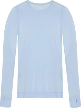 Issey Miyake haut Like Skin à manches longues - Bleu