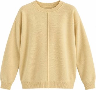 Alpha Industries Pull &agrave; col rond - Femme - Pulls - Jaune - Taille: 46 FR