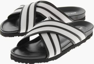 Palm Angels Leather Sandals TRACK with Criss Cross Design size 39