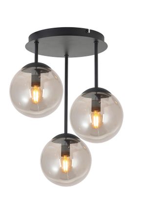 Novel H&auml;ngeleuchte, Schwarz, Metall, Glas, rund,rund, 41.5 cm, RoHS, CE, Lampen & Leuchten, Innenbeleuchtung, H&auml;ngelampen, Pendelleuchten