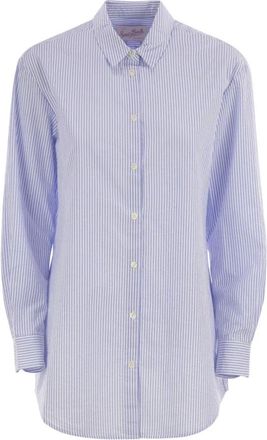 MC2 Saint Barth Femme, Blouses et Chemises, Bleu, Taille: 42 FR Brigitte Shirt