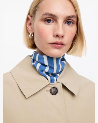 Arket Dreieckstuch Aus Seide -Blau