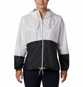 Columbia Damen Flash Forward Windbreaker Windbreaker, White, Black 101, XS EU