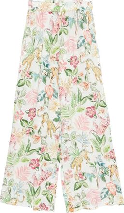 120% Lino Femme, Pantalons, Multicolore, Taille: 36 FR Drawstring Linen Pantalons