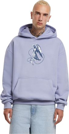 Mister Tee Herren Holy Cross Statue Ultra Heavy Oversized Kapuzenpullover - Locker Geschnittener Hoodie mit Engelsprint und Kreuzmotiv aus schwerem Sweatmaterial
