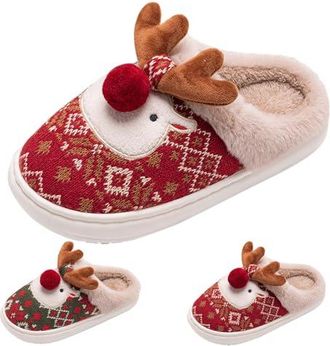 Generic Pantoufles à semelle épaisse pour femme - Pantoufles de Noël stéréoscopiques délan de Noël mignonnes chaussures fantaisie à enfiler décontractées pour