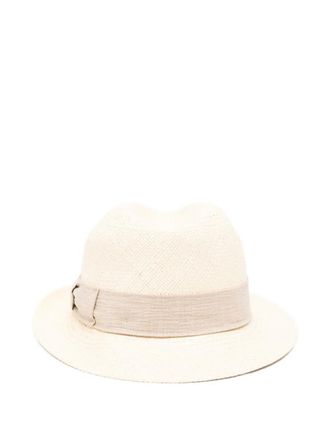 PANICALE Mens Panama Bow-Detail Hat Ss26 M