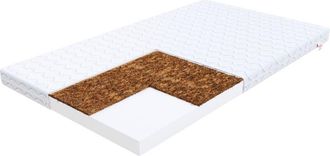 FDM Matelas 90x180 coco pour votre enfant - 8 cm dépaisseur - mousse polyuréthane et fibre de coco