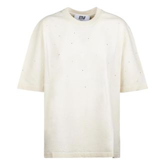 Golden Goose Homme, Tops, Beige, Taille: XS Star T-Shirt