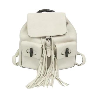 Gucci Pre-owned Bamboo Rucksack - - Pre-owned - Damen - Wei&szlig; - ONE SIZE
