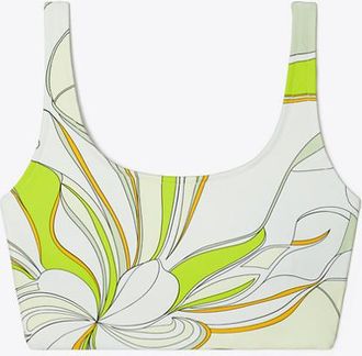 Tory Burch Damen Bedruckter Sport-BH mit U-Ausschnitt