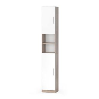 Vicco Badschrank Sonoma Luis 32x190x26 cm - W&auml;scheschrank, Viel Stauraum von Oben bis unten - ideal f&uuml;r Handt&uuml;cher & Pflegeprodukte