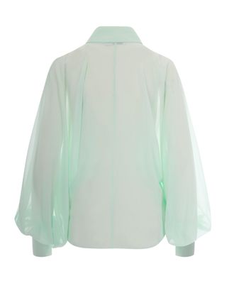 Patrizia Pepe Womens Shirt Fluid Light Aqua Polyester
