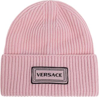Versace Femme, Accessoires, Rose, Taille: ONE Size Wool Knit Beanie