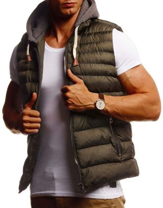 LEIF NELSON Herren Weste Outdoor | Stepp Weste Herren & ärmellose Weste Herren | Weste Herren für Outdoor | Westen Herren | ärmellose Fleeceweste Herren | Weste m