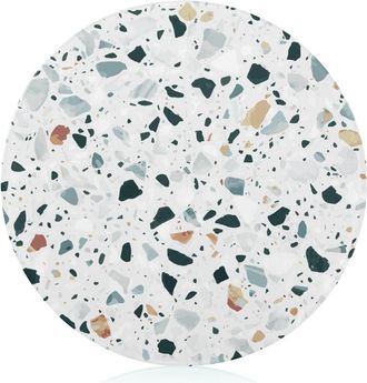 Generic Grauer Blauer Stein Dekorativ Schneidebrett Aus Gehärtetem Glas Für Küche Spülmaschinenfest 20 cm