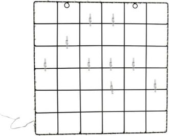 Altobuy Cadre Photo P&ecirc;le-M&ecirc;le Lumineux 40 LEDs &agrave; Pinces Grille M&eacute;tal Noir - Holly
